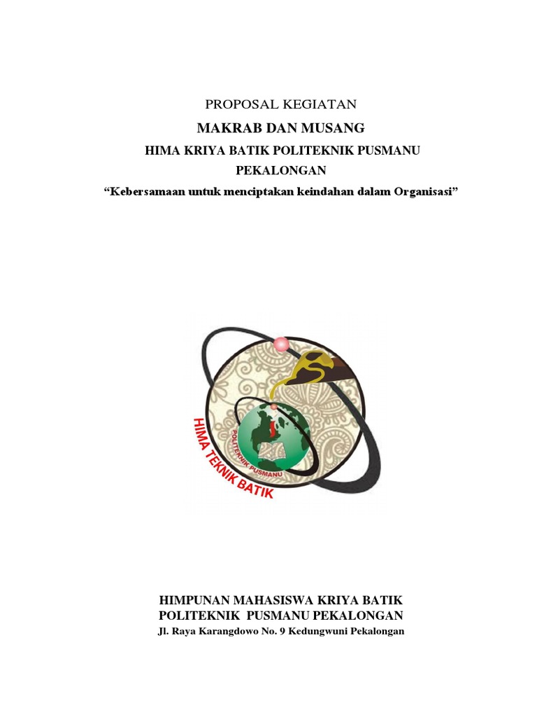 Proposal Makrab HIMA Kriya Batik 2020 | PDF