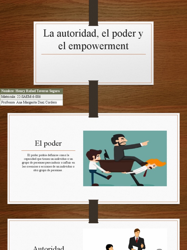 La Autoridad, El Poder y El Empowerment | PDF | Empoderamiento | Toma ...