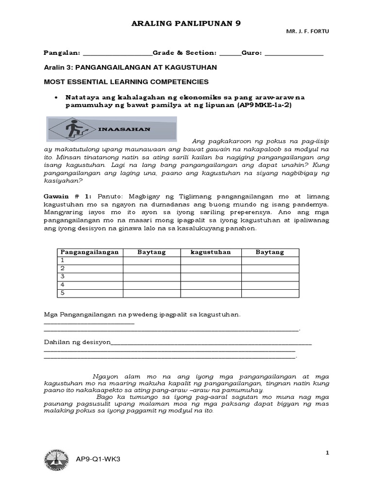 9 AP Qtr.1 Week 3 Long Printing | PDF