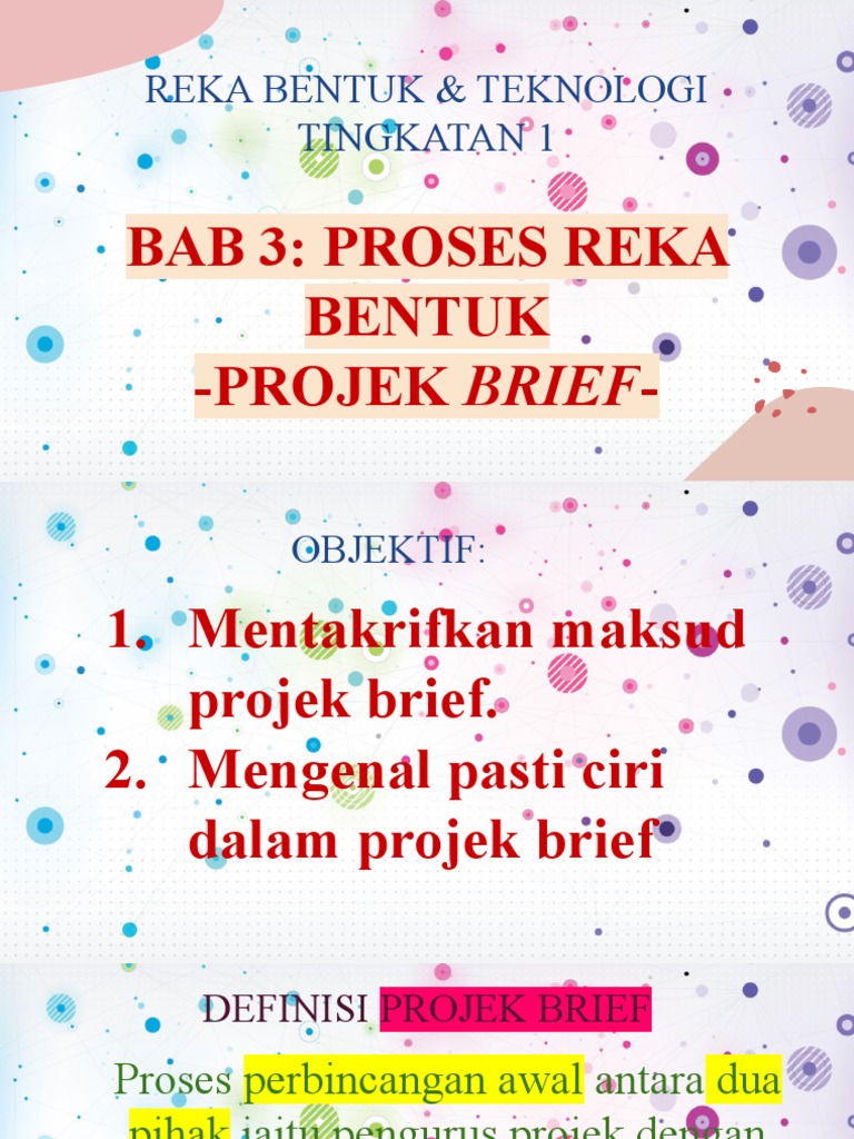 Bab 3 Proses Reka Bentuk - Projek Brief | PDF