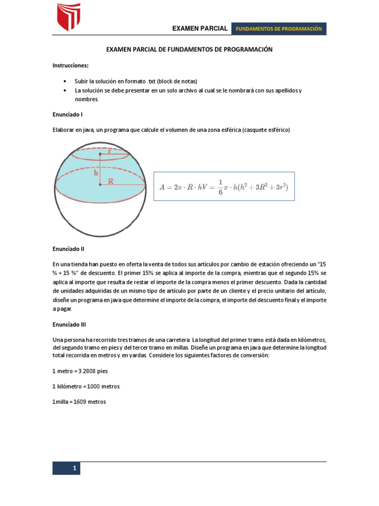 Examen Parcial | PDF | Java (lenguaje de programación)