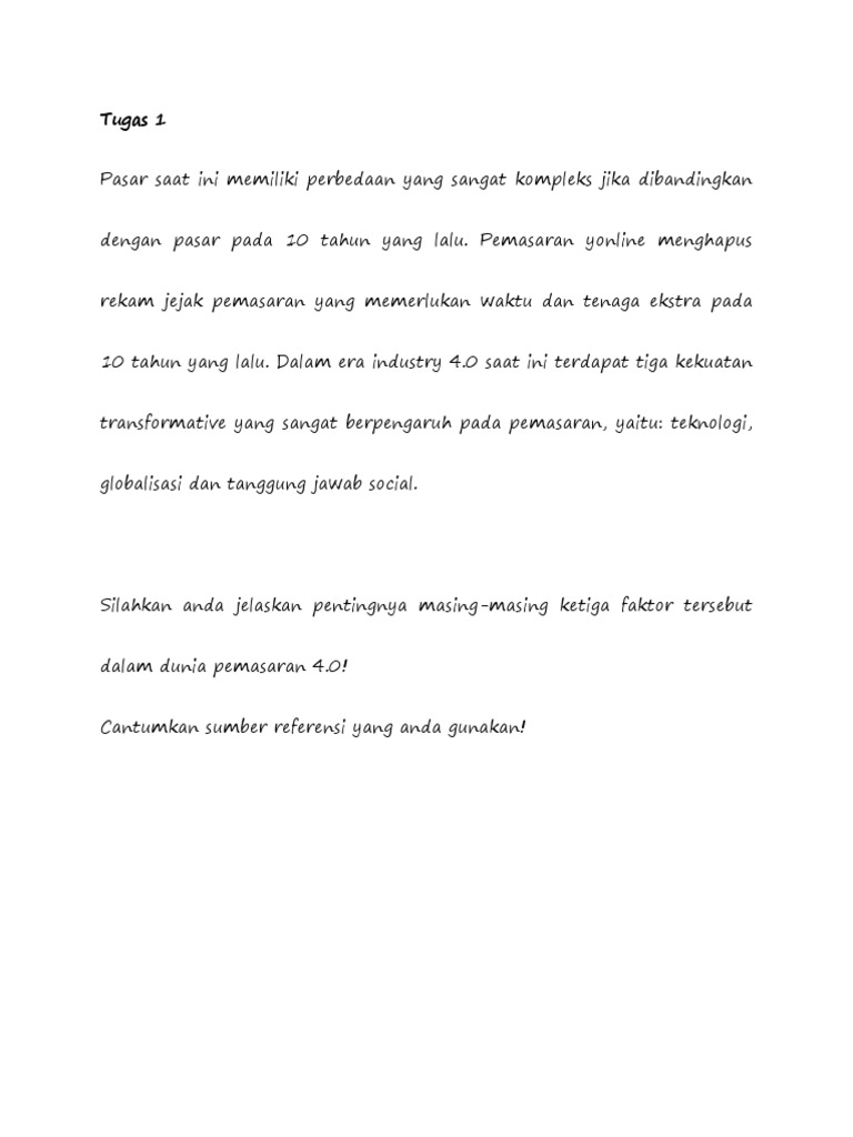 Tugas 1 - Manajemen Pemasaran - Anggi Rahma Jayanti | PDF