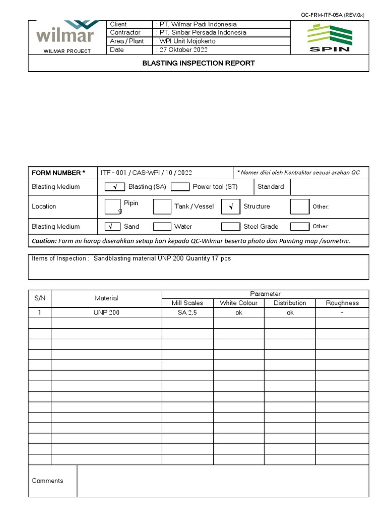 Report Sandblasting | PDF | Building Materials