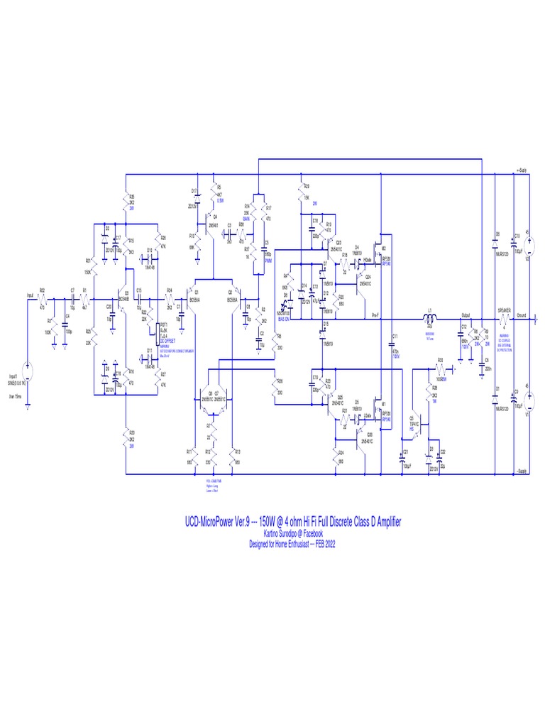 MicroP UcD 150W 4 Ohm Ver.9a | PDF | Electrical Engineering | Analog Circuits