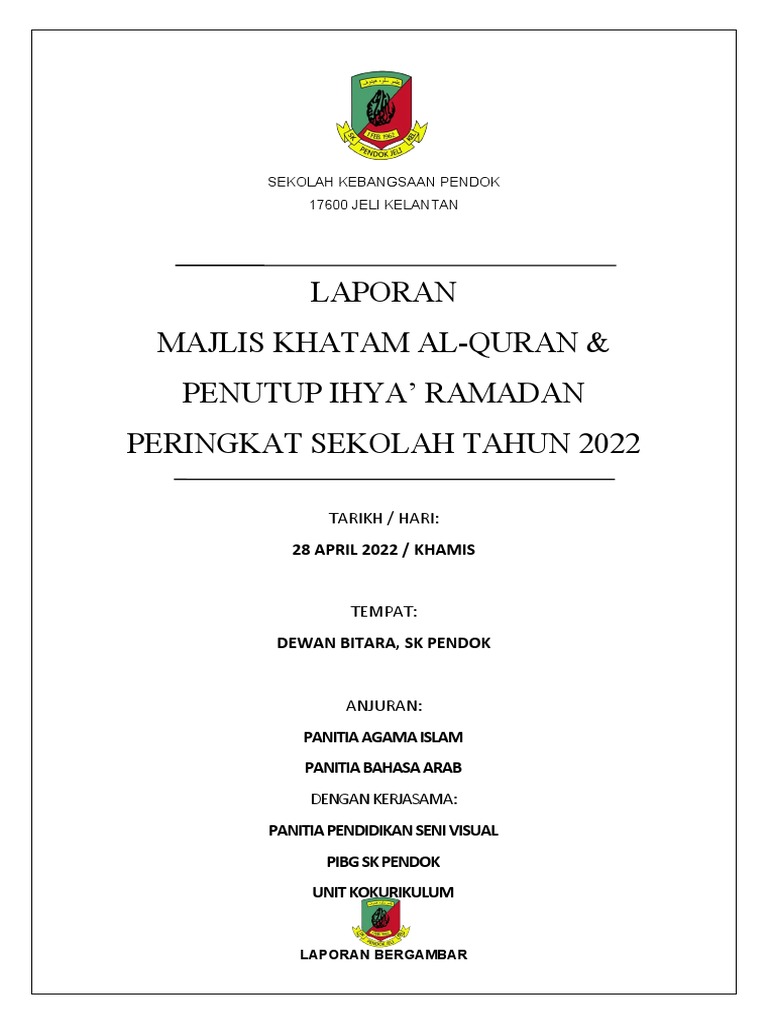Laporan Khatam & Penutup Ihya' Ramadan 2022 | PDF