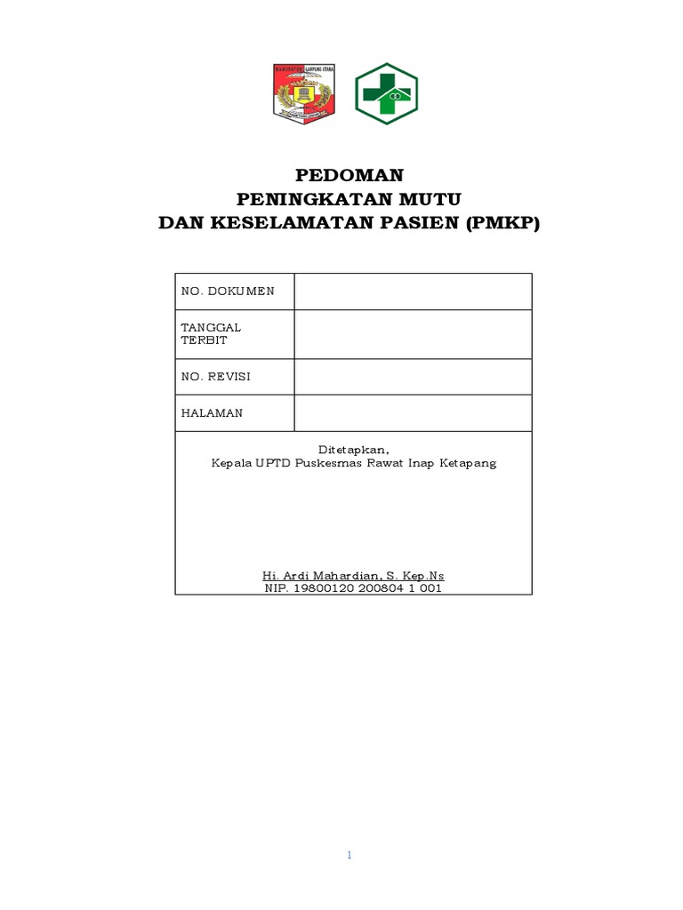 3.1.1.3 PEDOMAN PENINGKATAN MUTU DAN PMKP Fixs | PDF | Kesehatan Holistik