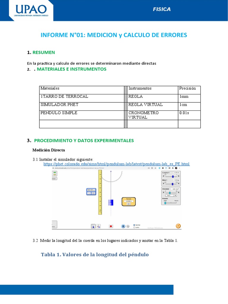 Formato de Entrega de Módulo Mediciones Directas e Indirectas | PDF | Medición | Teoría estadística