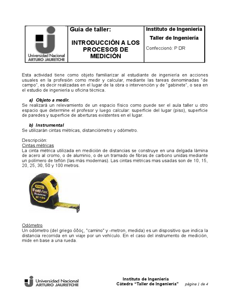 Guia de Taller Mediciones de Entorno | PDF | Medición | Ingeniería