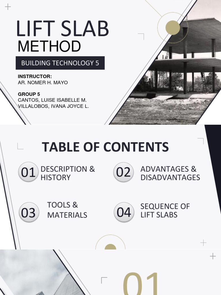 Arc 4101 BT5 Lift Slab Method Cantos Villalobos | PDF | Precast ...