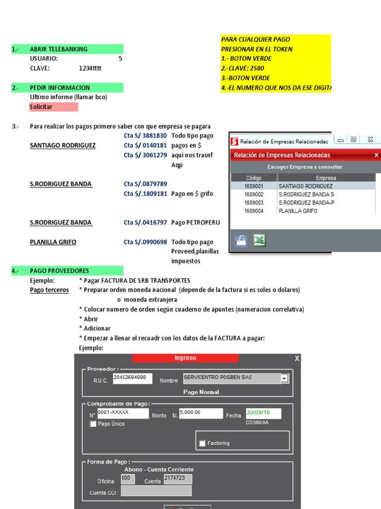 Pasos Telebanking | PDF | Dinero