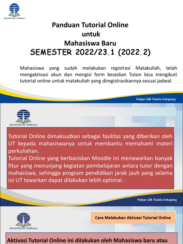 PANDUAN TUTON Atau ELEARNING UT | PDF