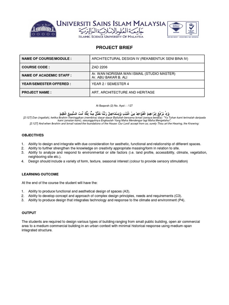 Overall Project Brief | PDF