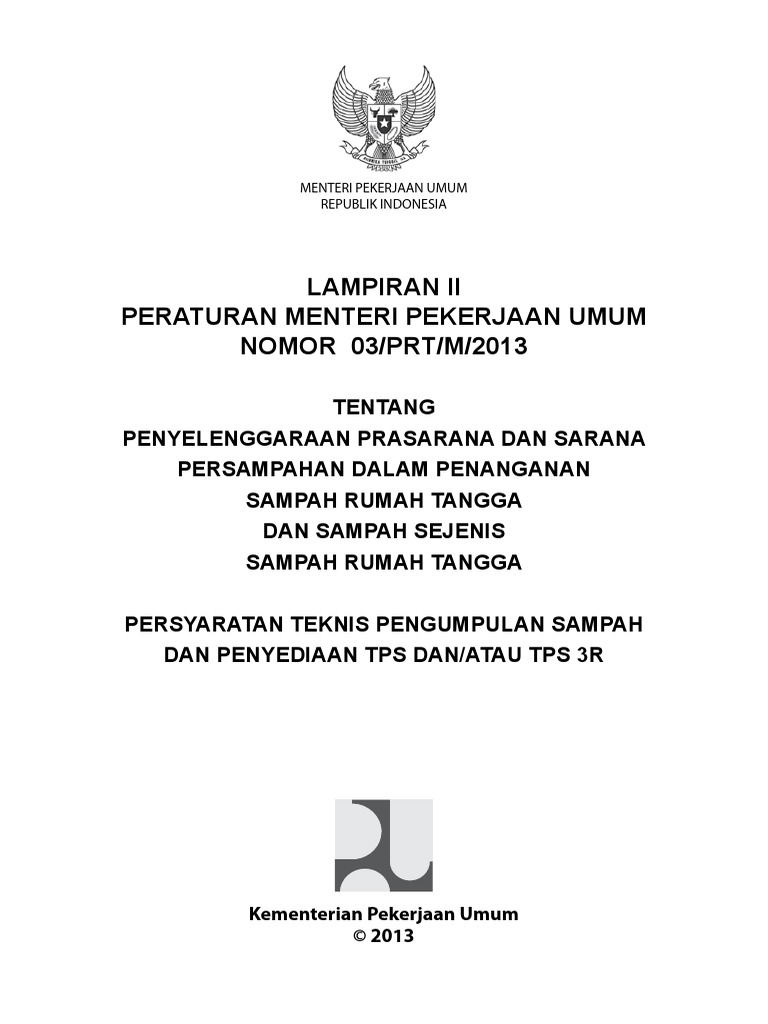 LAMPIRAN 2 - Persyataran Teknis Pengumpulan Dan TPS | PDF