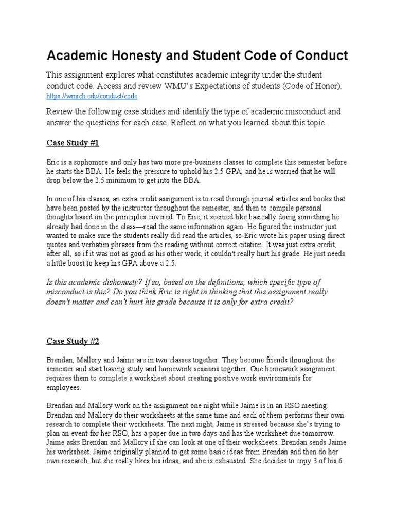 Academic Dishonesty Assignment | PDF | Academic Dishonesty | Cognition