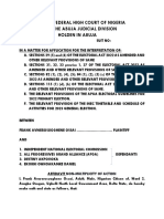 Precedent Notice of Preliminary Objection Sample 1 | PDF | Law