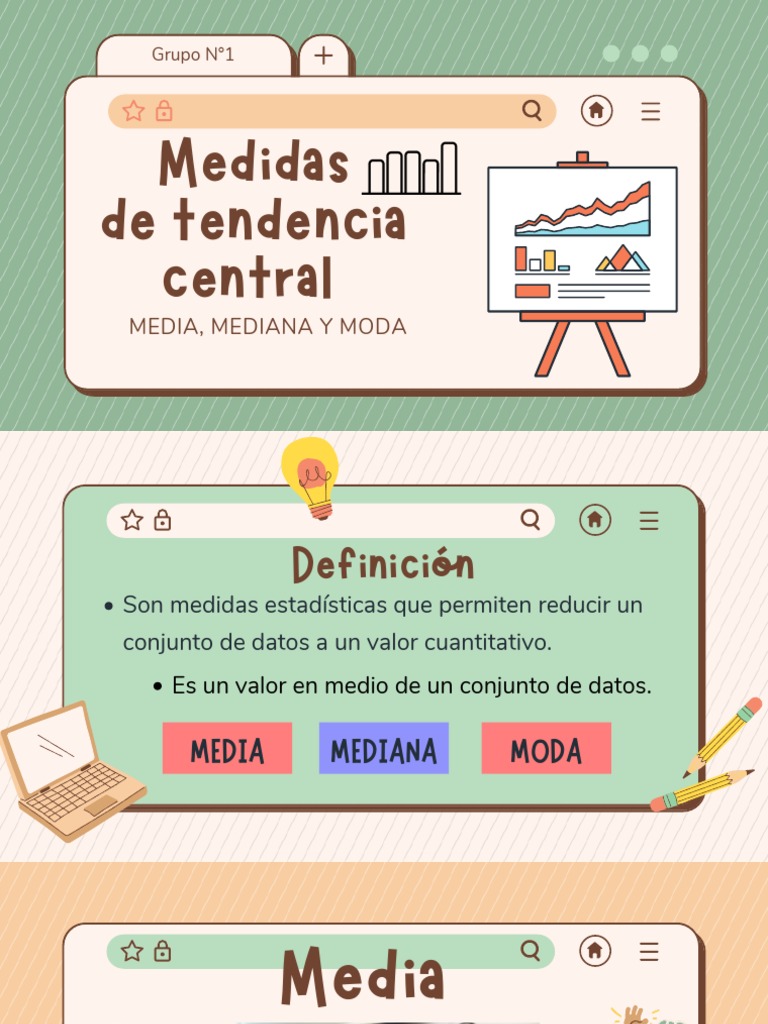 Media, Mediana y Moda en Estadística | PDF | Media | Mediana