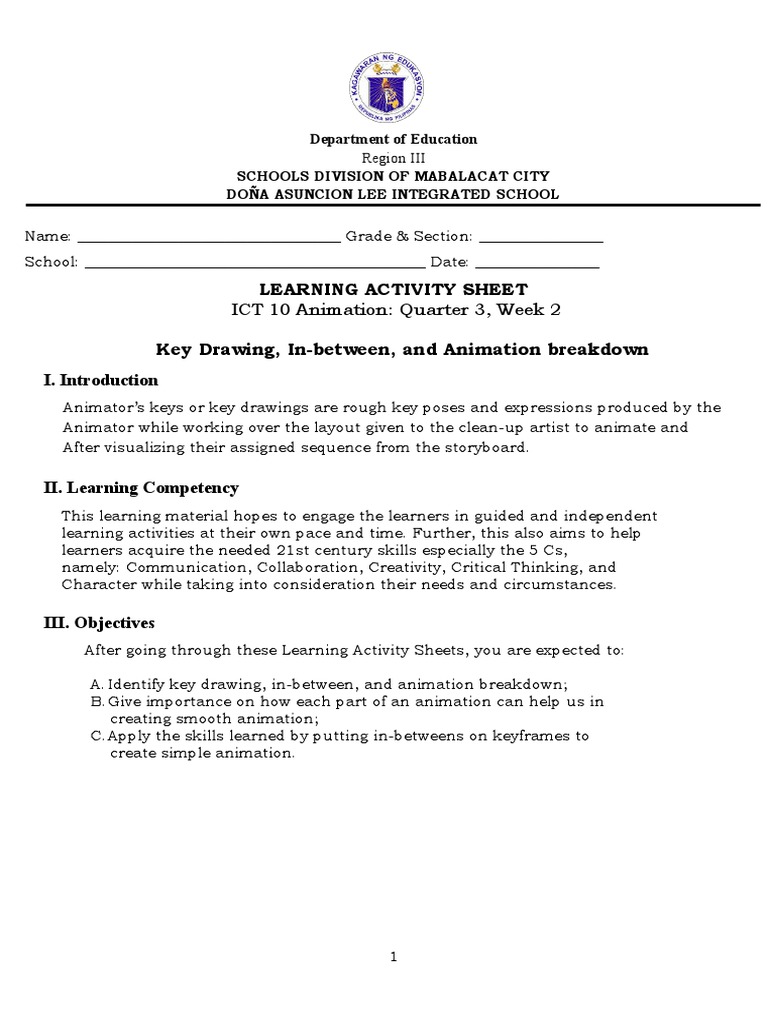 ICT 10 Animation Q3 Week 2 | PDF | Animation | Drawing