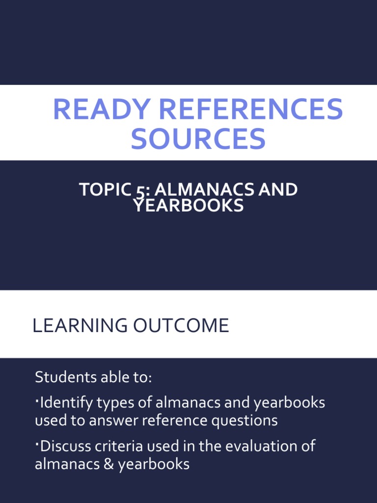 IMD312 - Topic 5 - Ready Reference Materials | PDF | Libraries | Information
