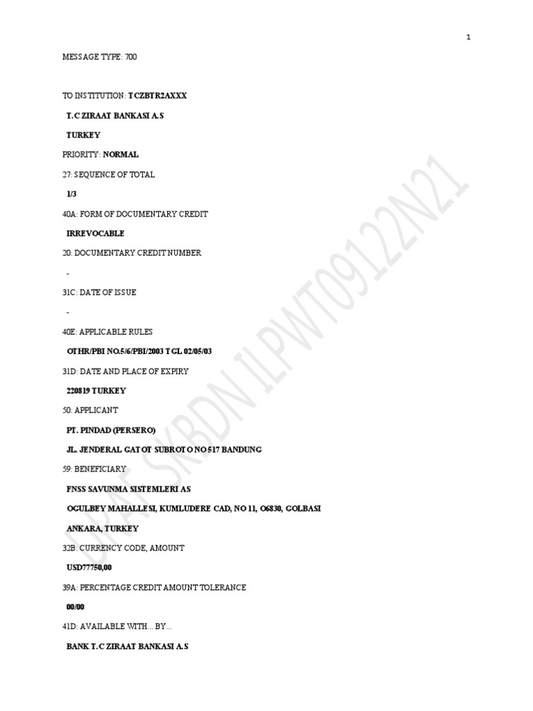 SKBDN Format New Practice | PDF | Letter Of Credit | Financial Services