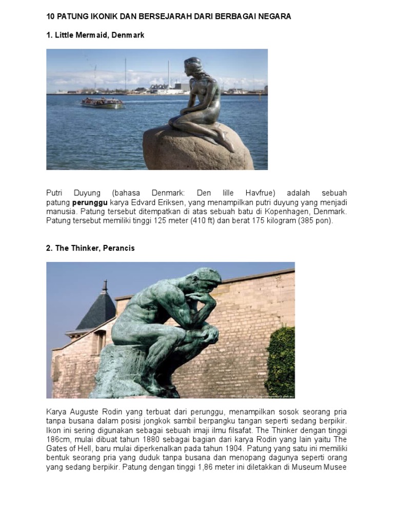 10 Patung Ikonik Dan Bersejarah Dari Berbagai Negara | PDF | Seni | Sejarah