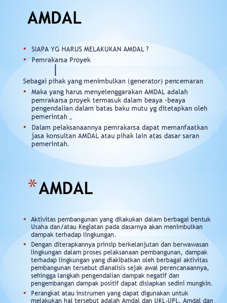 1 AMDAL - Pengertian - Ruang Lingkup | PDF