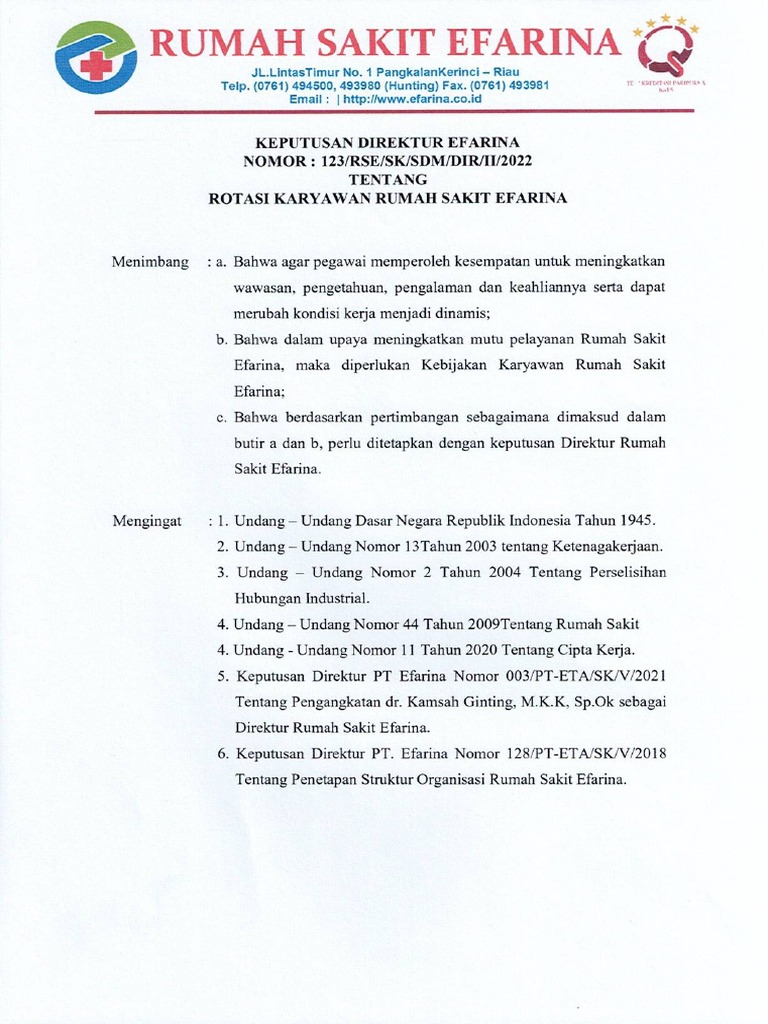 TKRS 2 Form Rotasi Karyawan | PDF