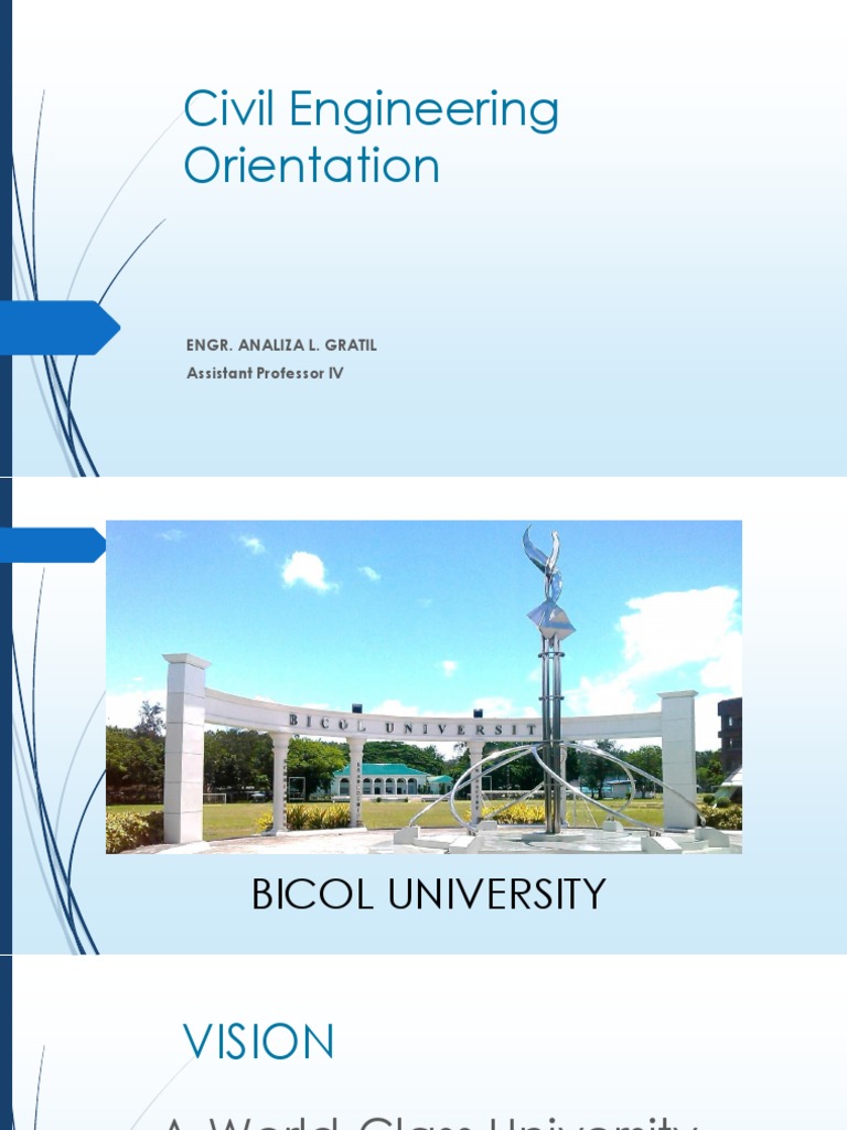 Civil Engineering Orientation | PDF | Engineering | Structural Engineering