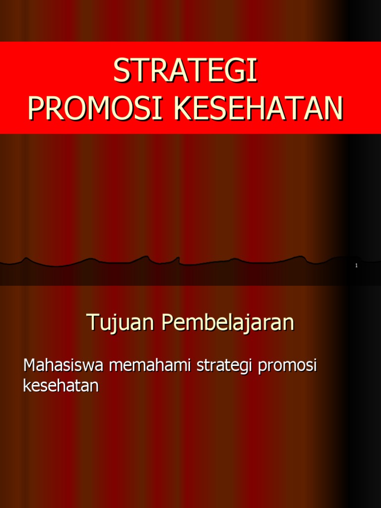Strategi Promkes | PDF
