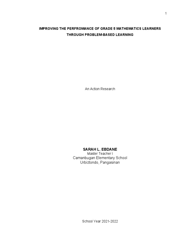 Boosting Grade 5 Math Performance | PDF | Teaching Method | Mathematics