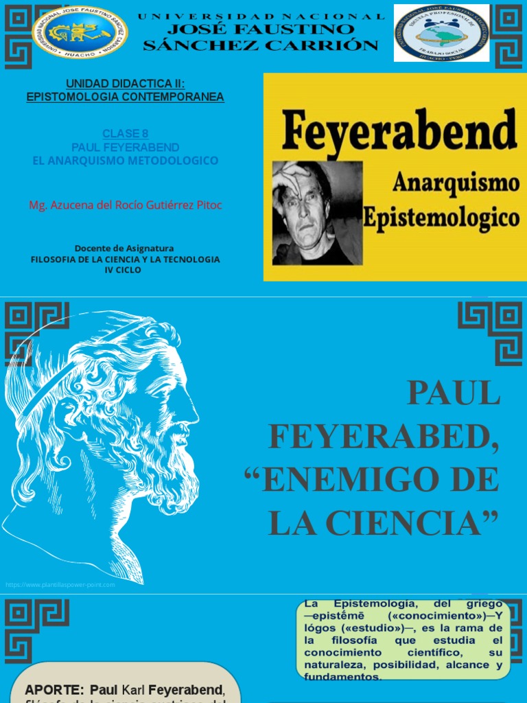 Clase 8 Paul Karl Feyerabend | PDF | Conocimiento | Método científico