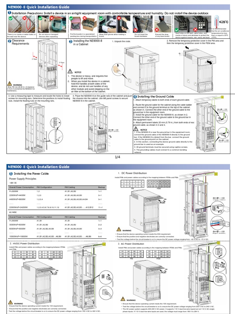 NE9000-8 Quick Installation Guide | Download Free PDF | Electrical ...