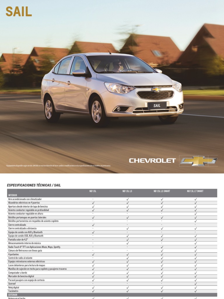 Ficha Tecnica Sail | PDF | Eje | Vehículo de motor