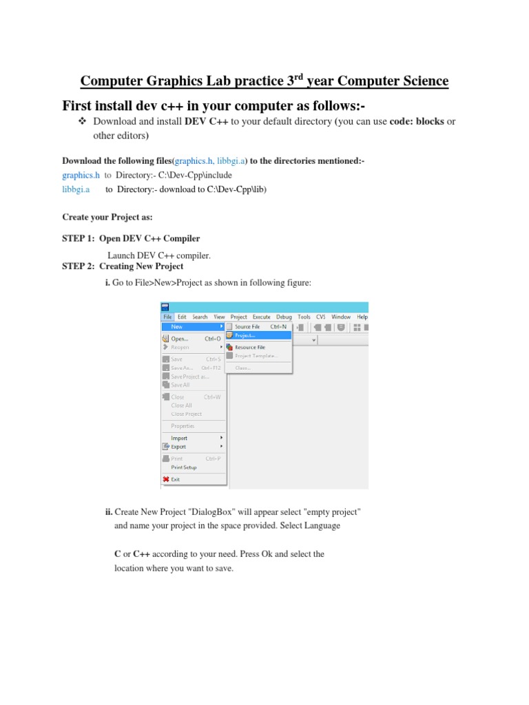 Graphics Program | PDF | C++ | Source Code