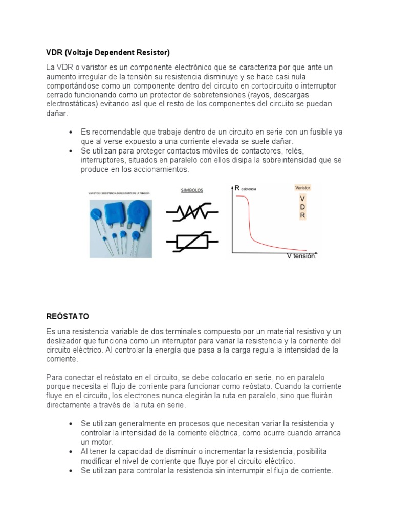 Tipos de Resistencias Variables | PDF