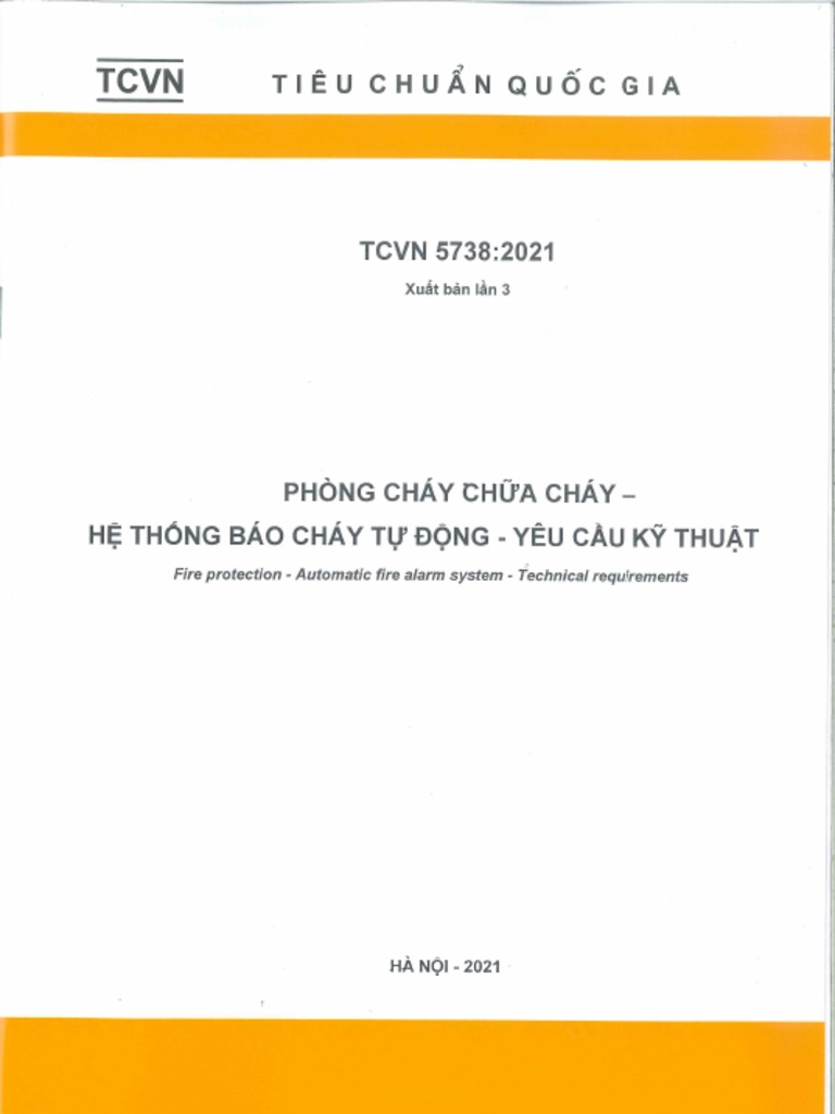 TCVN 5738-2021-He Thong Bao Chay Tu Dong - Yeu Cau Ky Thuat | PDF