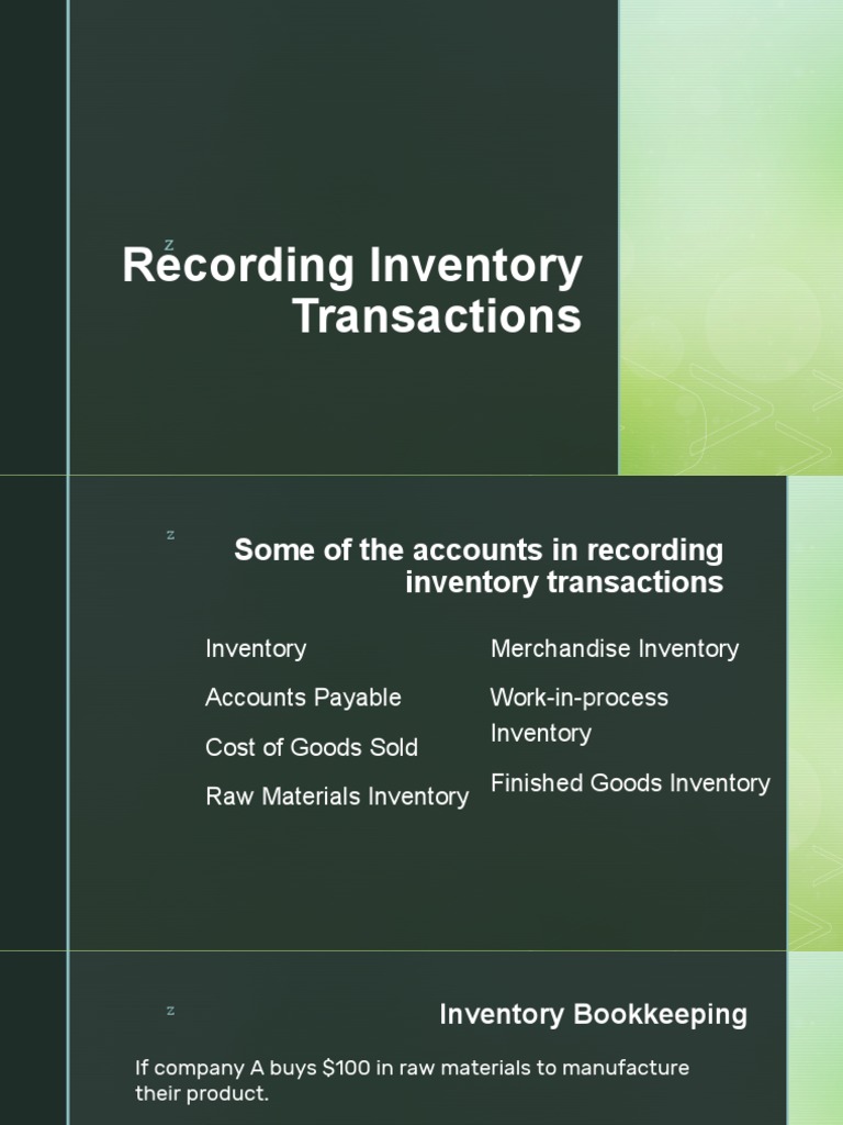 Recording Inventory Transactions | PDF
