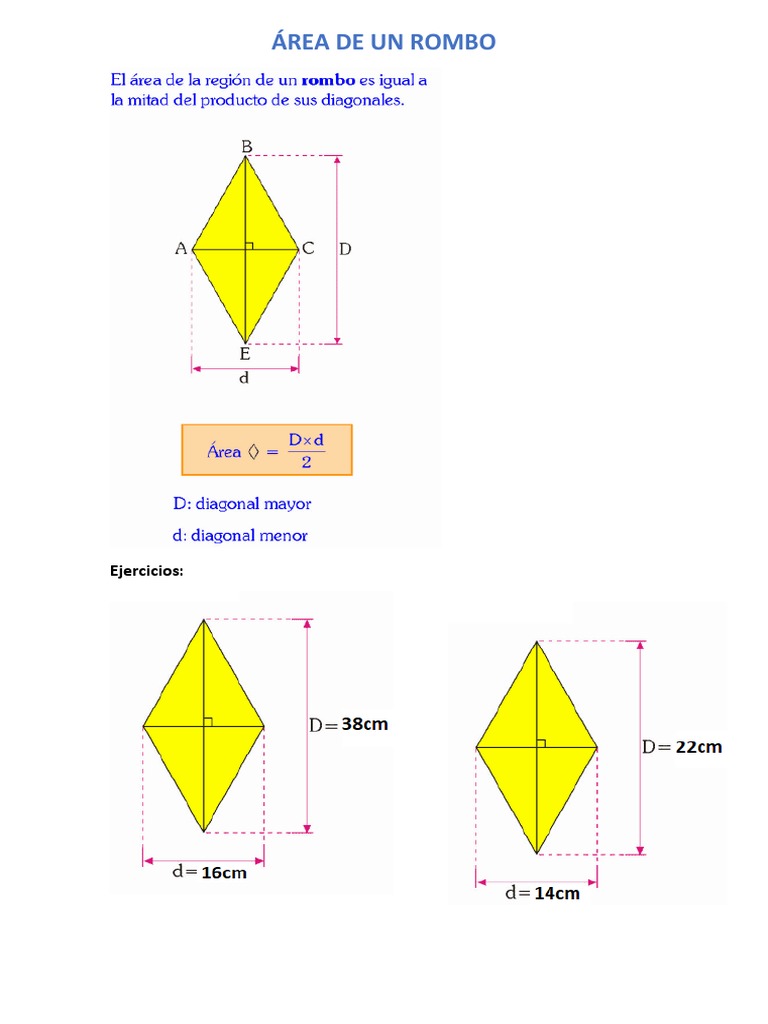 Área Del Rombo y Trapecio | PDF