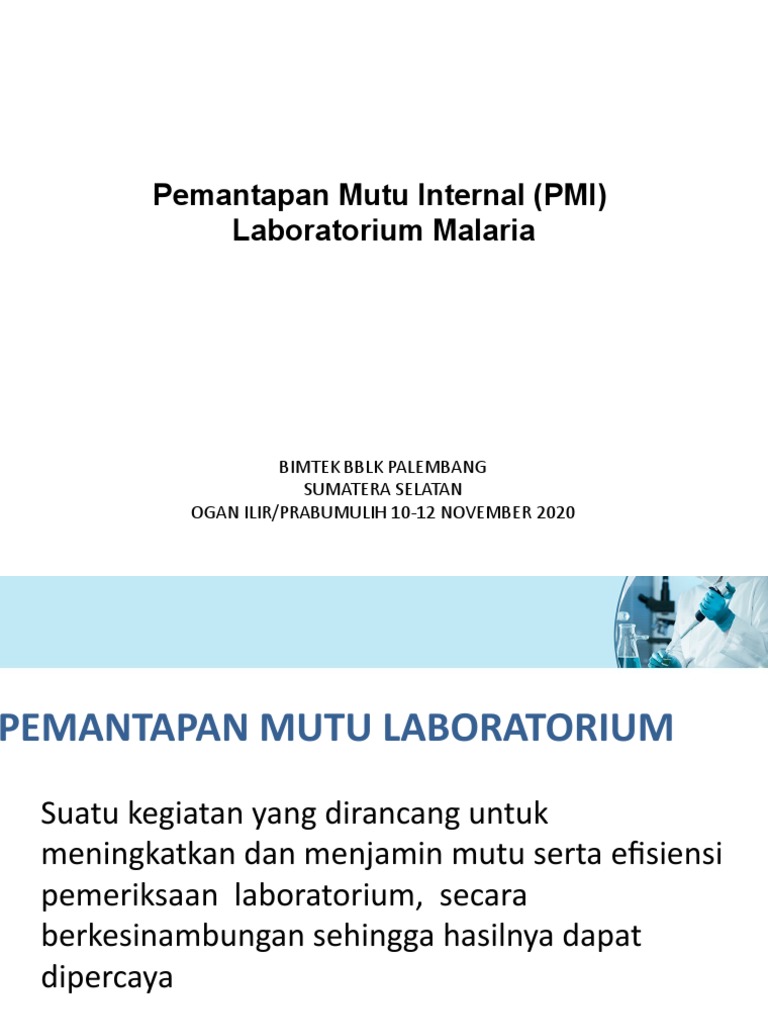 Pemantapan Mutu Internal Laboratorium Malaria | PDF | Bisnis ...