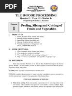 Basic Vegetable Cutting Techniques | PDF | Knife | Vegetables