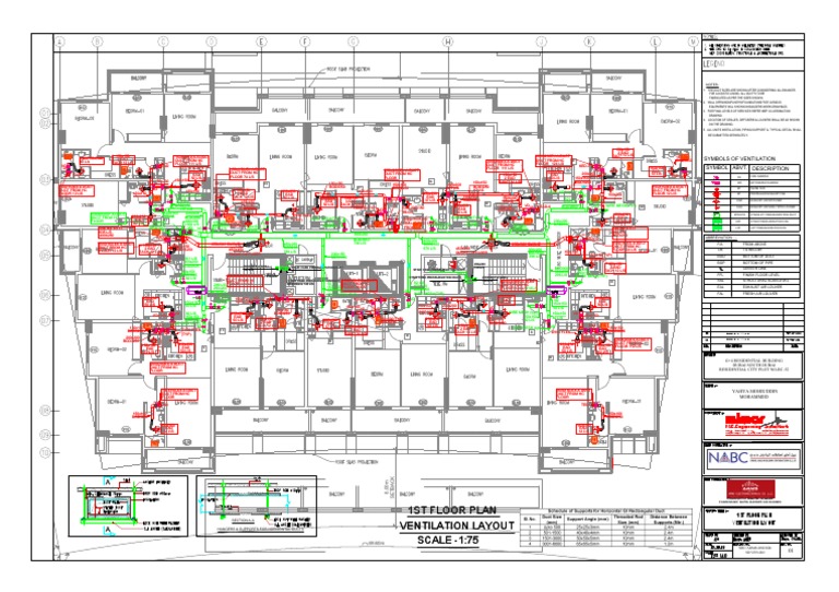 Ven-002 - 1st Floor Plan Ventilation Layout (1) - Layout1 | PDF | Duct (Flow) | Machines