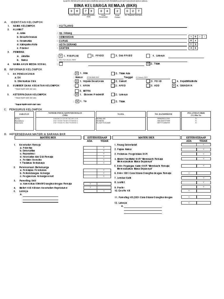 K0 Kelompok BKR | PDF