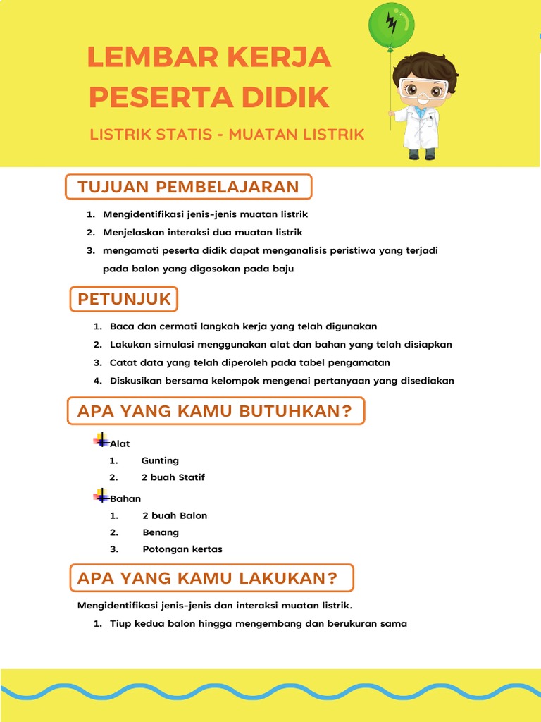 Interaksi Muatan Listrik Kelas 9 | PDF