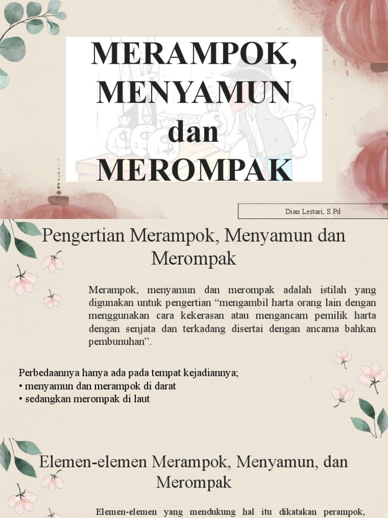 Hukum Merampok, Menyamun, dan Merompak | PDF | Hukum