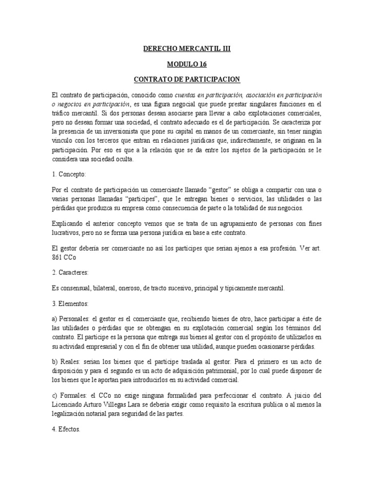 Contratos Mercantiles: Participación, Hospedaje y Seguro | PDF | Póliza de seguros | Seguro