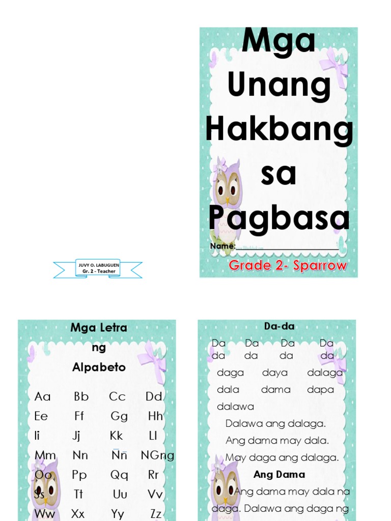 Mga Unang Hakbang Sa Pagbasa 2 | PDF