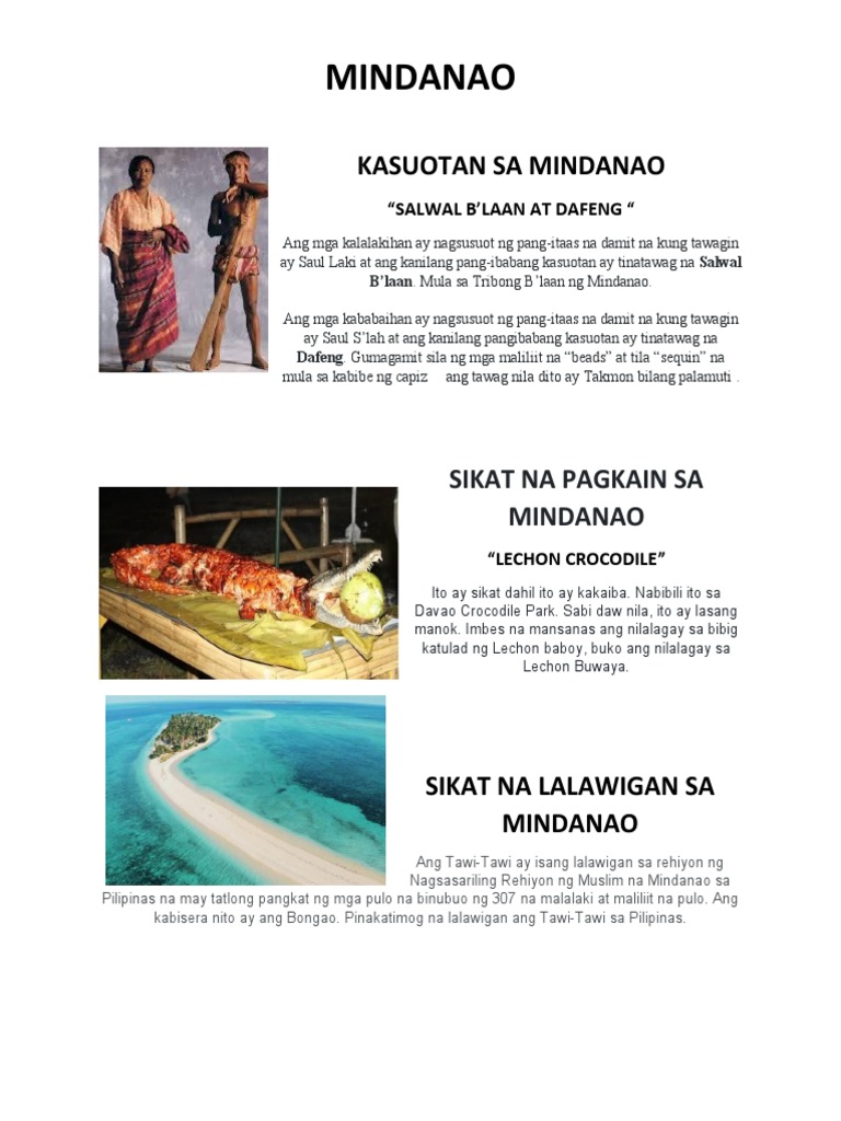 Kasuotan Sa Mindanao | PDF