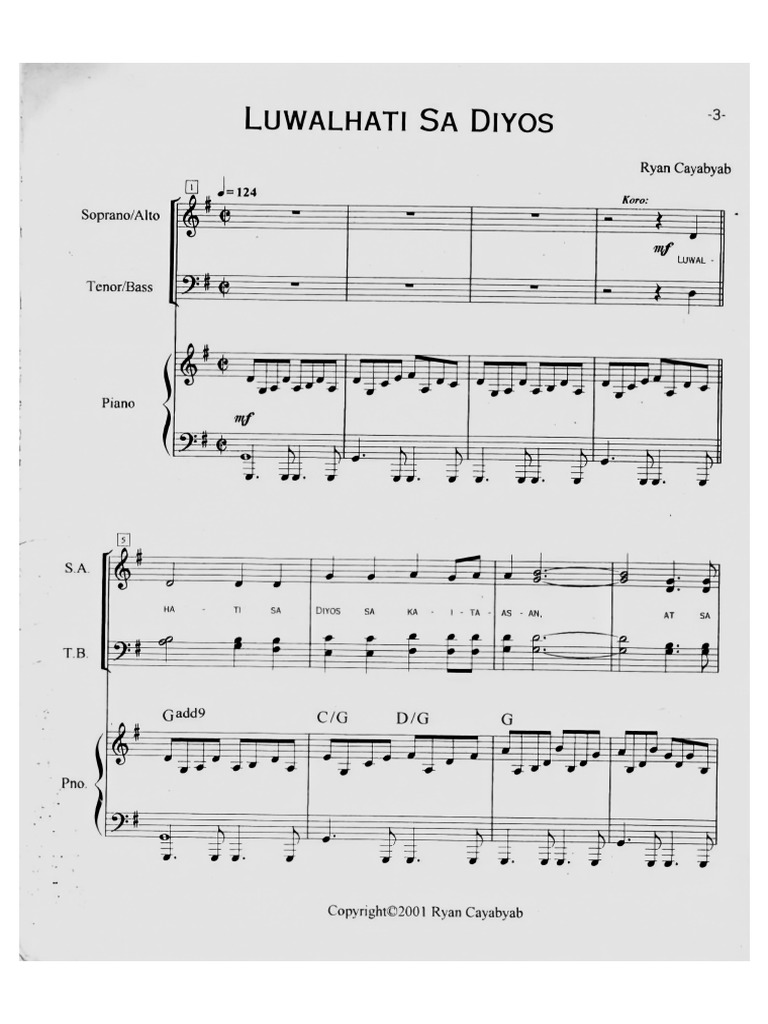 Luwalhati Sa Diyos - Ryan Cayabyab | PDF