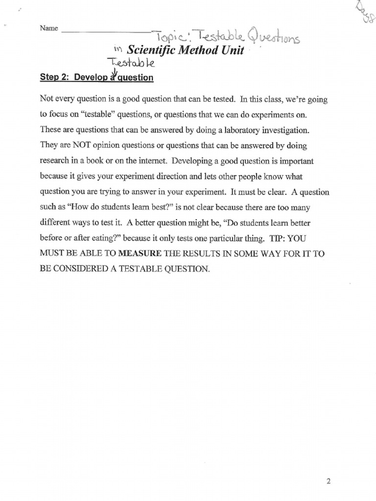 d9 Testable Question Practice Packet | PDF