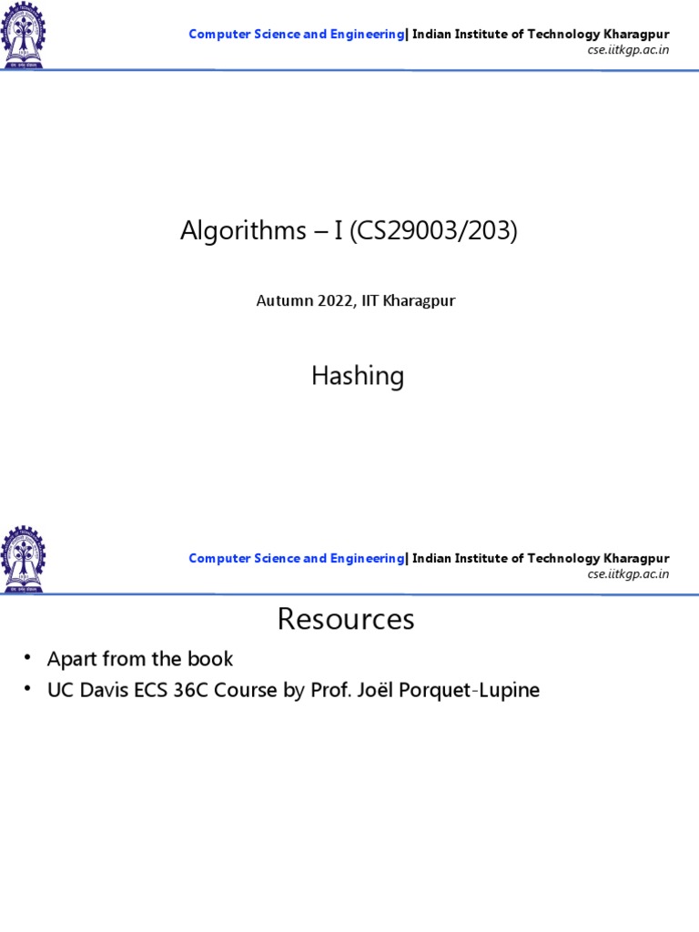 08 Hashing Pdf Algorithms And Data Structures Computer Programming 9782