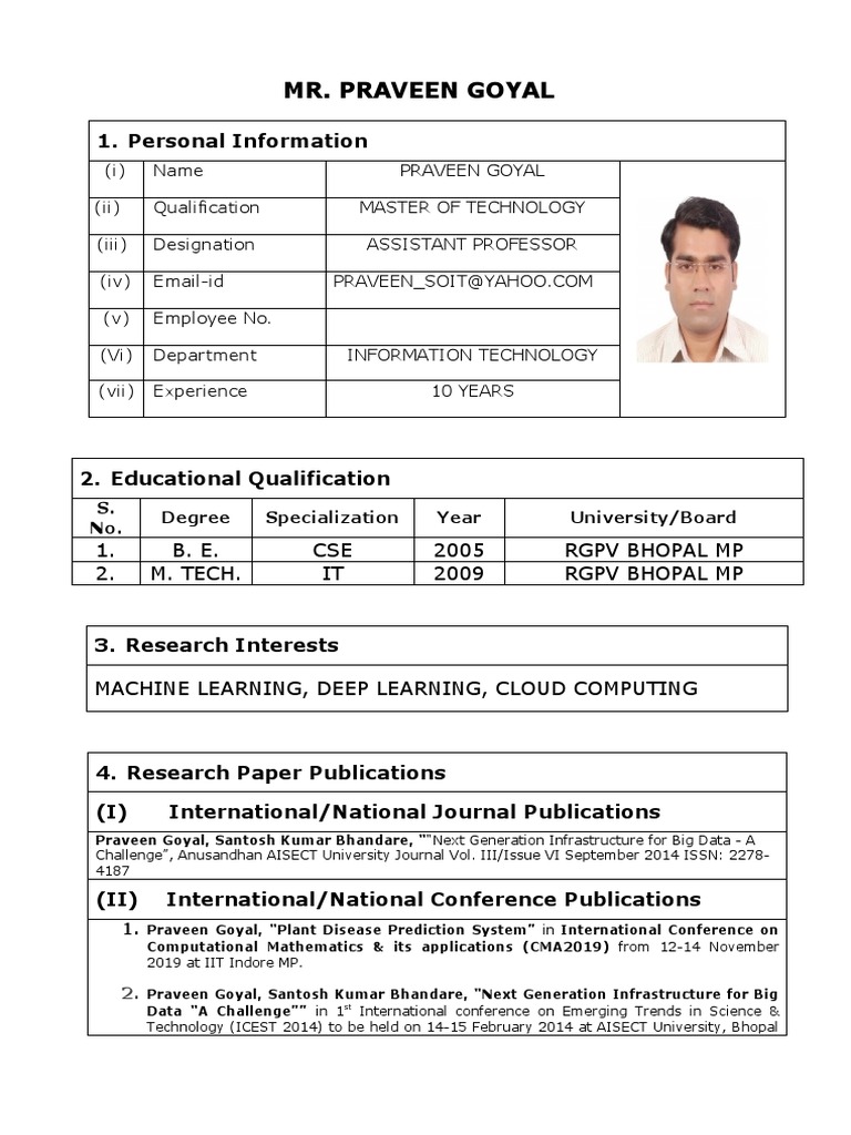 Biodata 1 | PDF | Computing | Science